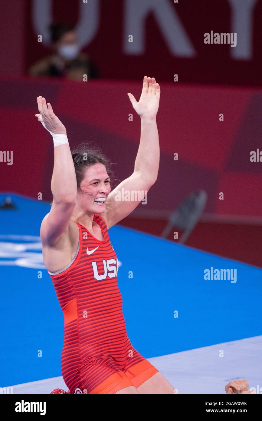 GRAY Adeline Maria (USA) Wrestling women's freestyle 76 kg semifinal ...