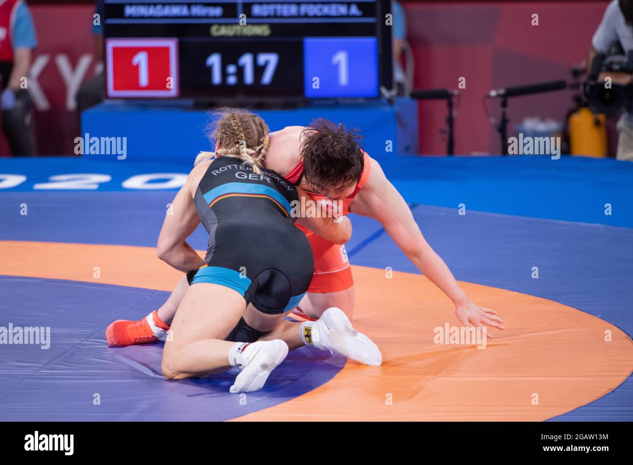 MINAGAWA Hiroe (JPN) vs ROTTER FOCKEN Aline (GER), Wrestling women's ...
