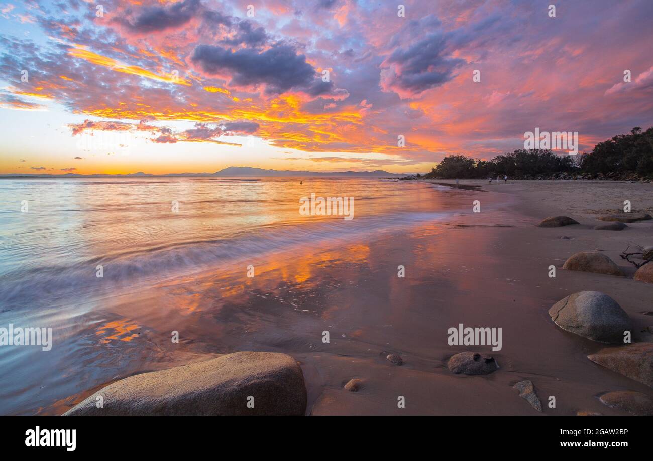 Sunset at Arakoon National Park South West Rocks Stock Photo - Alamy
