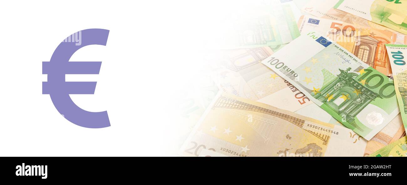 high-quality texture of euro banknotes panorama Stock Photo - Alamy