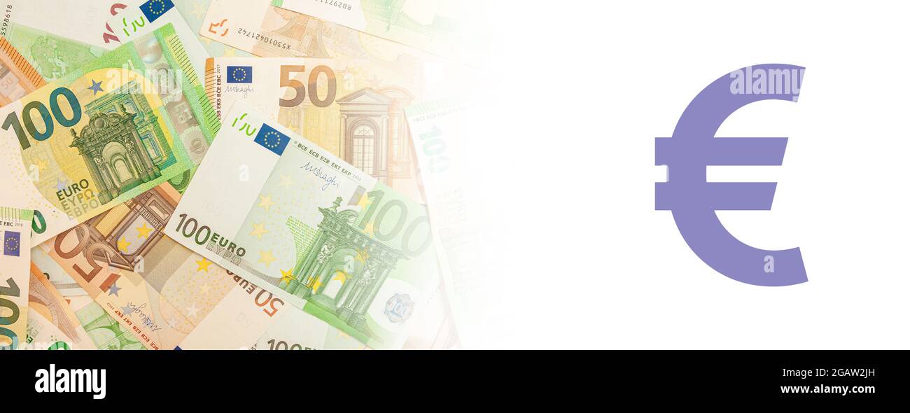 high-quality texture of euro banknotes panorama Stock Photo - Alamy