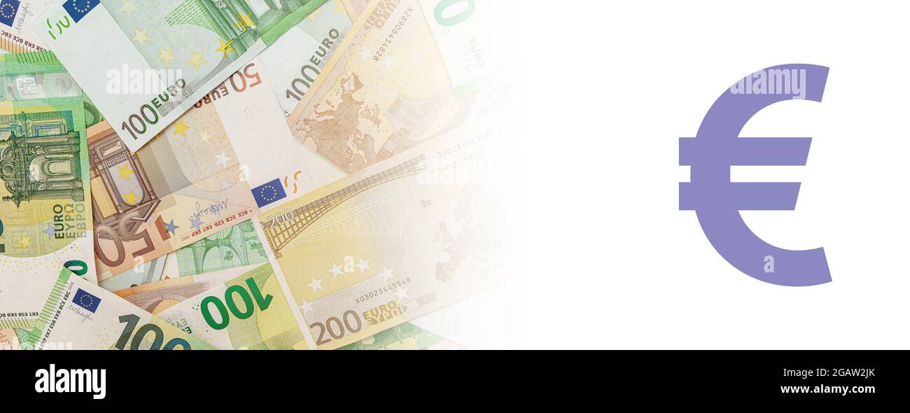 high-quality texture of euro banknotes panorama Stock Photo - Alamy