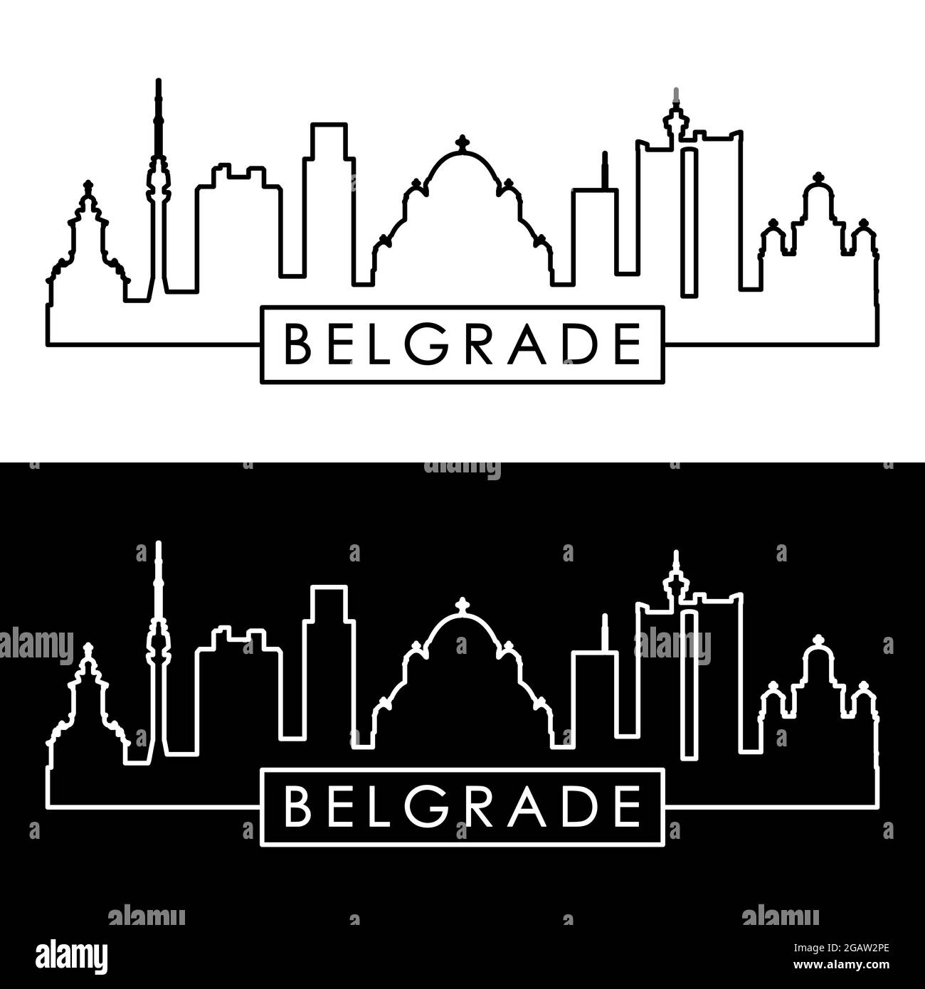 Belgrade city hall Stock Vector Images - Alamy