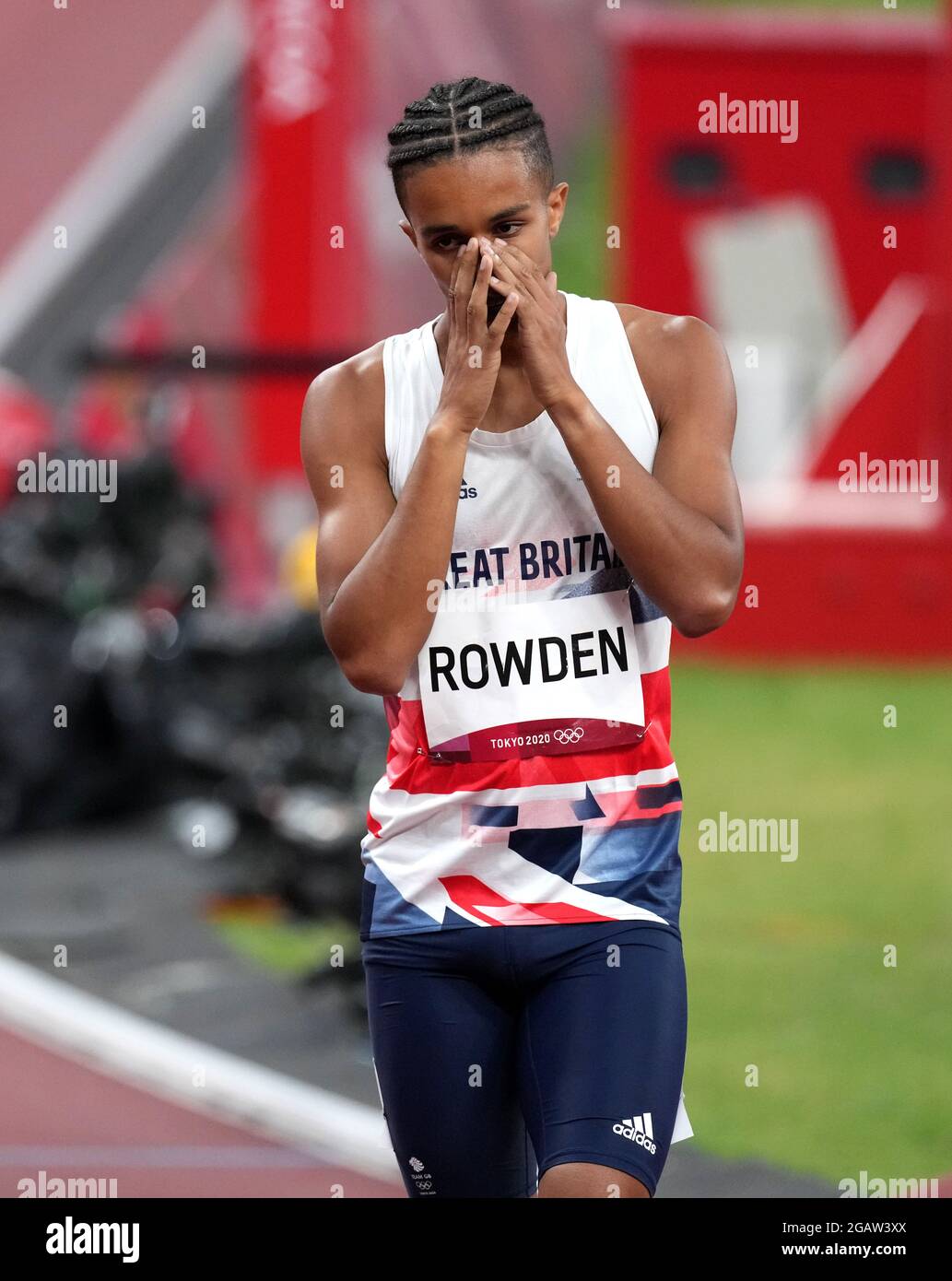 Great Britain's Daniel Rowden reacts after the second semi-final of the ...
