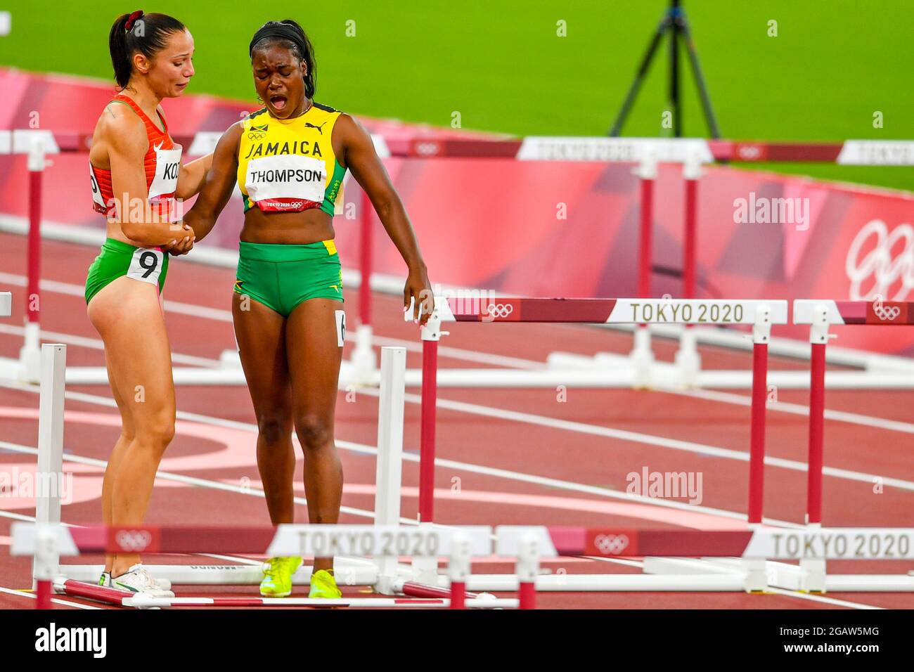 TOKYO, JAPAN - AUGUST 1: Luca Kozak of Hungary and Yanique Thompson of ...