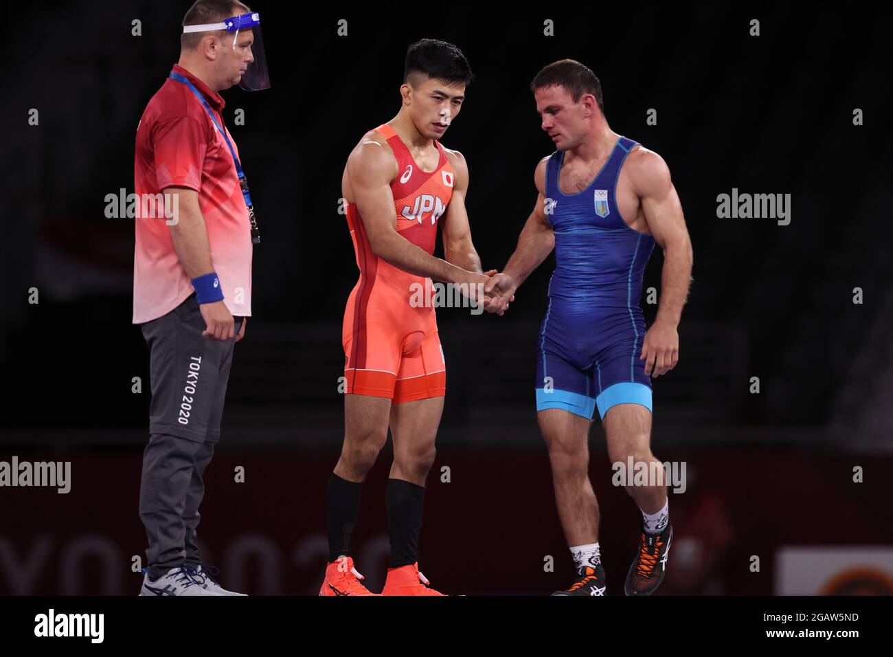 Tokyo, Japan. 1st Aug, 2021. (L-R) Kenichiro Fumita (JPN), Lenur ...