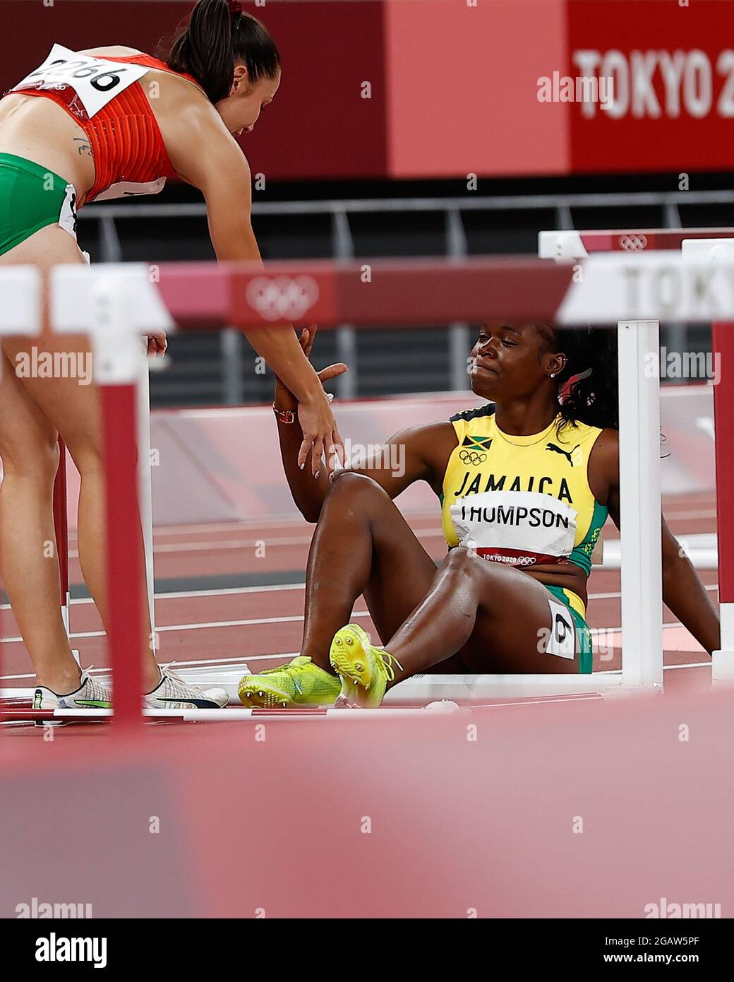 Tokyo, Japan. 1st Aug, 2021. Luca Kozak of Hungary pulls Yanique ...