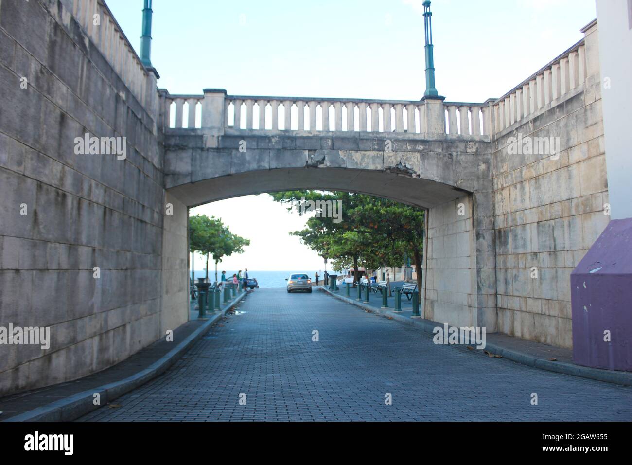 Beautiful typical vibrant street in San Juan, Puerto Rico Stock Photo ...