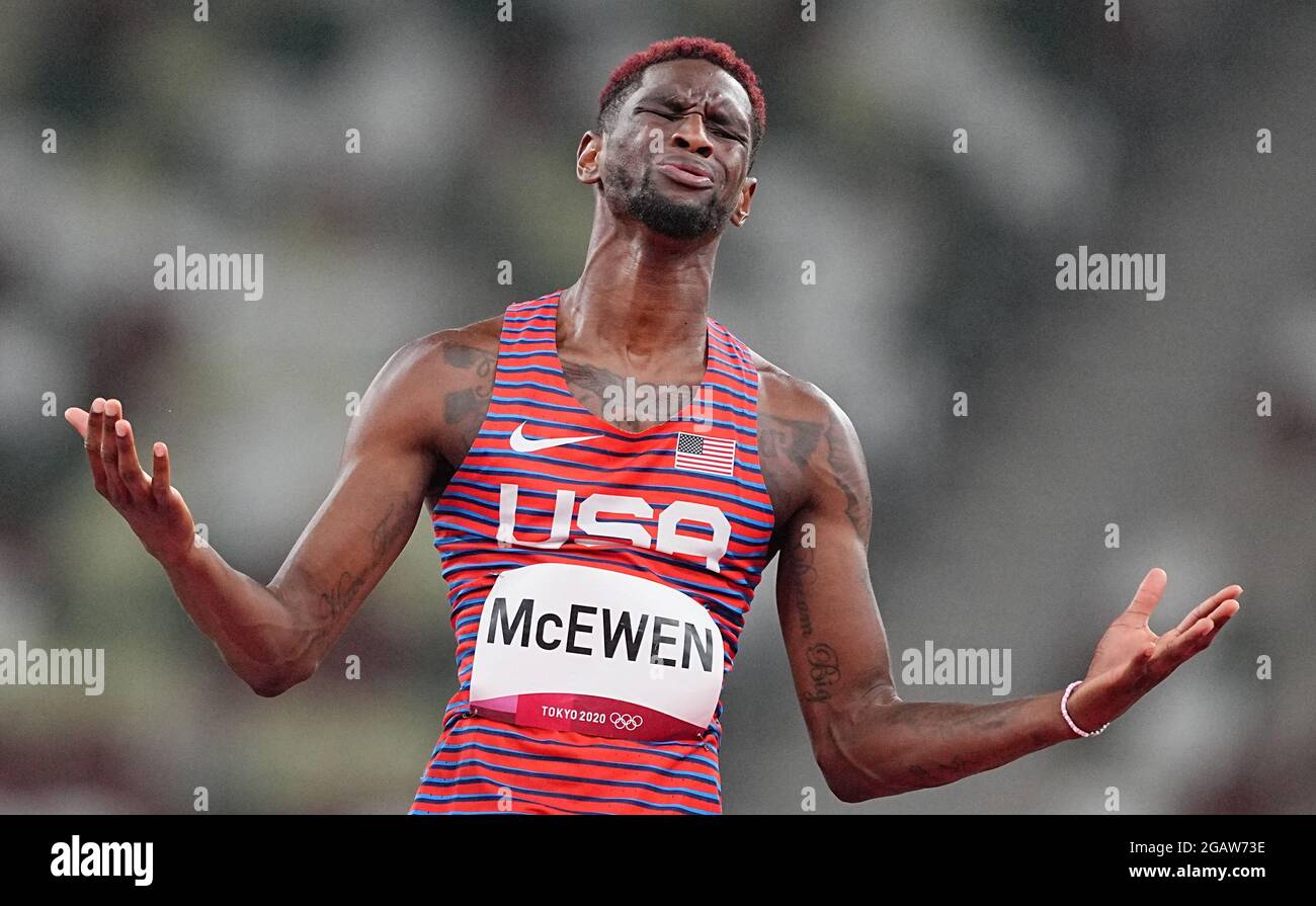 Tokyo, Japan. 01st Aug, 2021. USA's Shelby Mc Ewan gestures during the ...