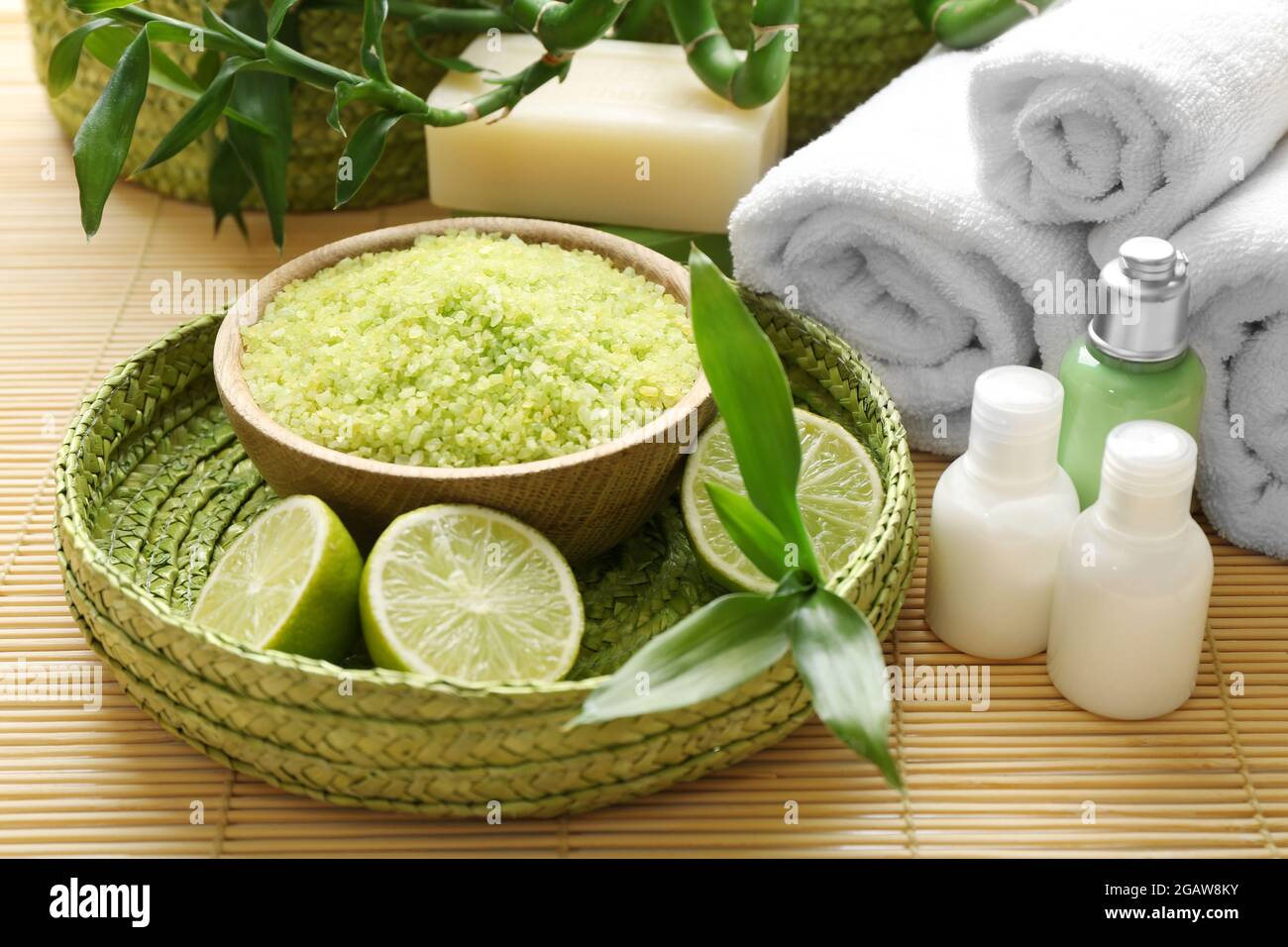 Spa set closeup Stock Photo - Alamy