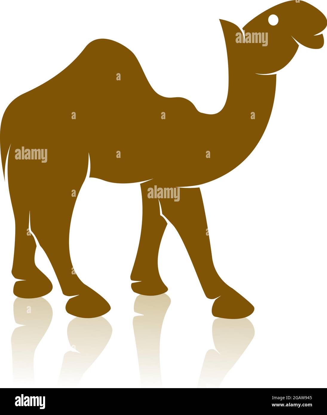 Vector image of an camel on white background. Easy editable layered ...