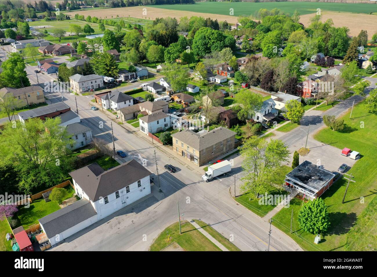 An aerial of Princeton, Ontario, Canada Stock Photo - Alamy