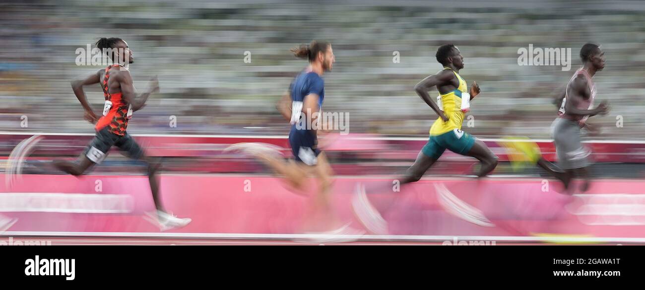 Tokyo, Japan. 1st Aug, 2021. Athletes compete during the Men's 800m ...