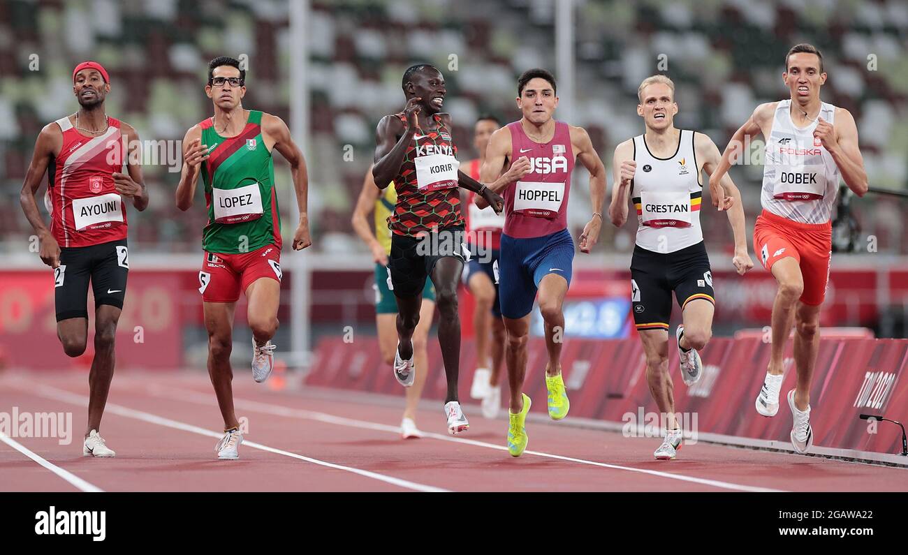 Tokyo, Japan. 1st Aug, 2021. Athletes compete during the Men's 800m ...