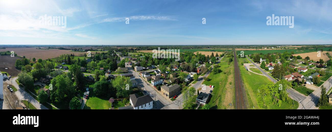 An aerial panorama of Princeton, Ontario, Canada Stock Photo - Alamy