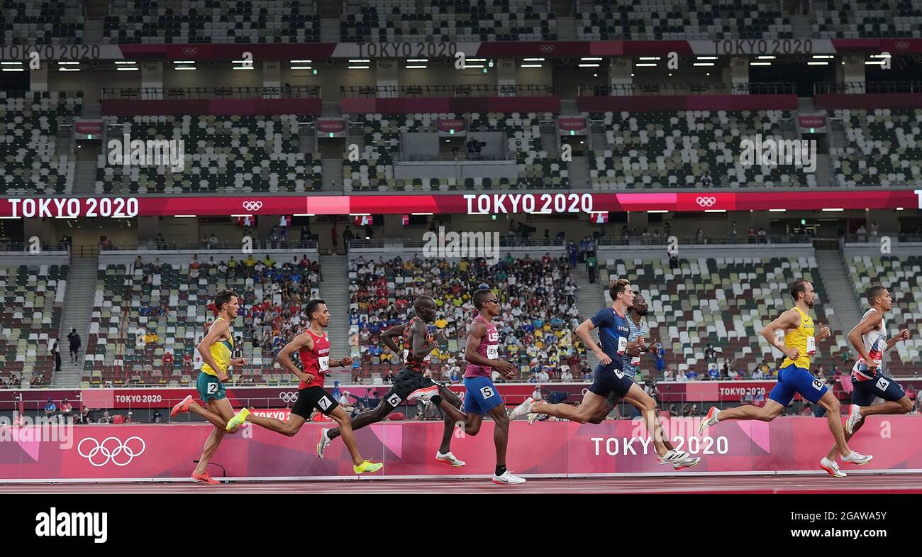 Tokyo, Japan. 1st Aug, 2021. Athletes compete during the Men's 800m ...