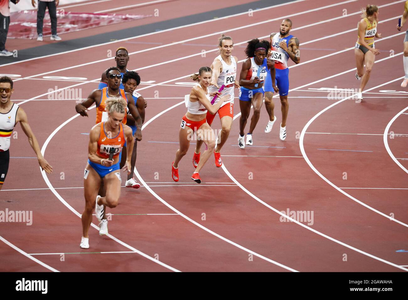 Karol ZALEWSKI (POL) Natalia KACZMAREK (POL) Kendall ELLIS (USA) during ...