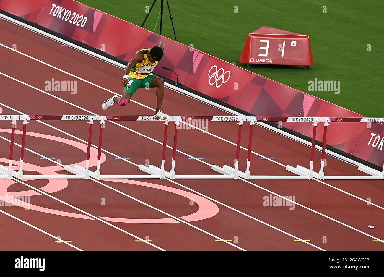 Tokyo, Japan. 1st Aug, 2021. Jaheel Hyde of Jamaica competes after ...