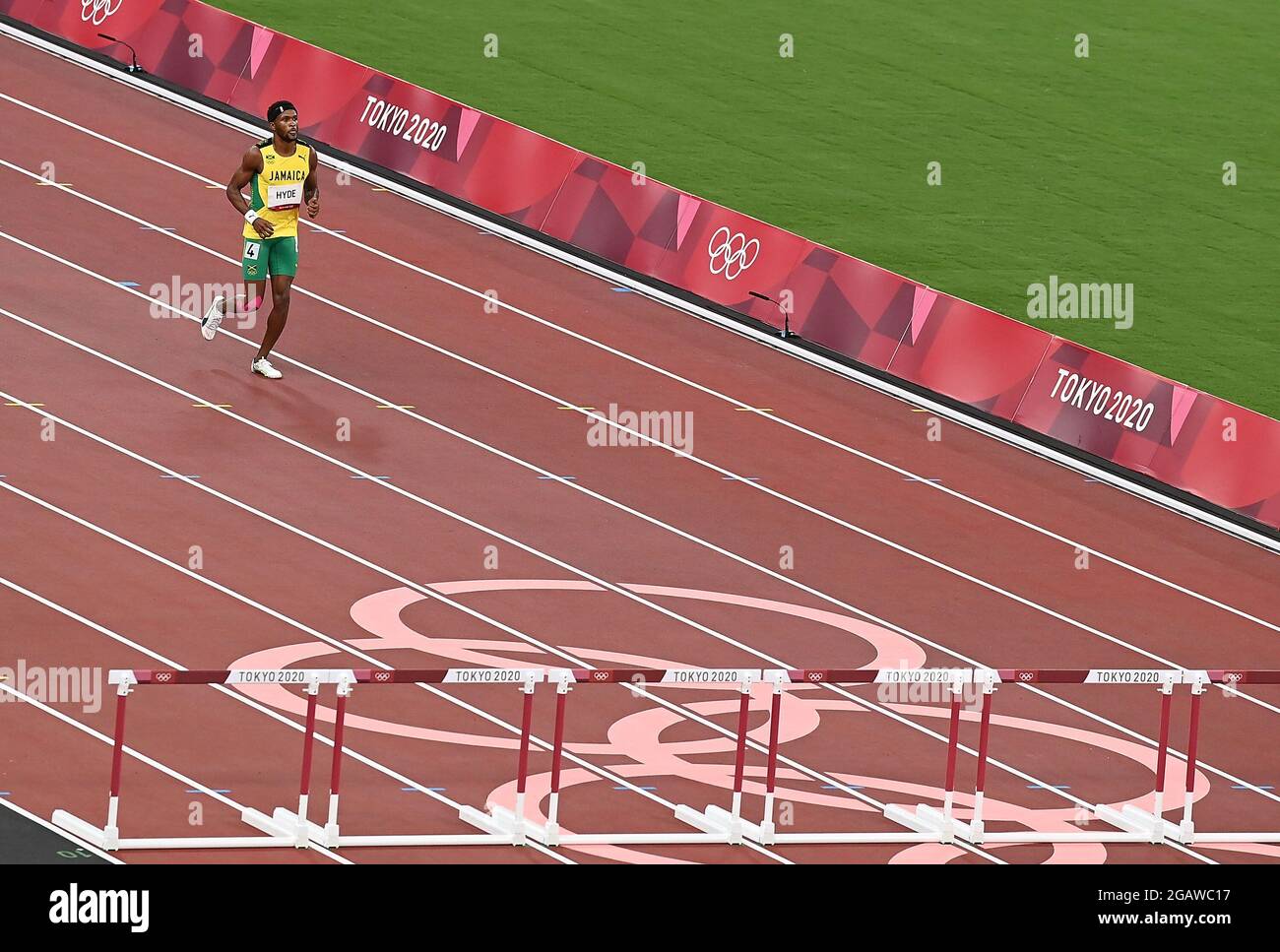 Tokyo, Japan. 1st Aug, 2021. Jaheel Hyde of Jamaica competes after ...