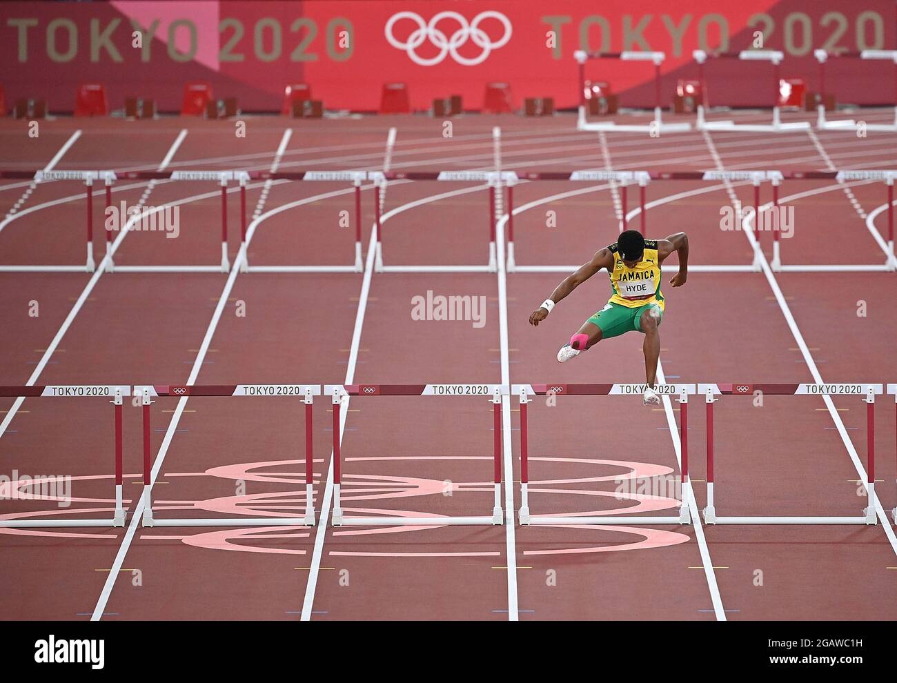 Tokyo, Japan. 1st Aug, 2021. Jaheel Hyde of Jamaica competes after ...