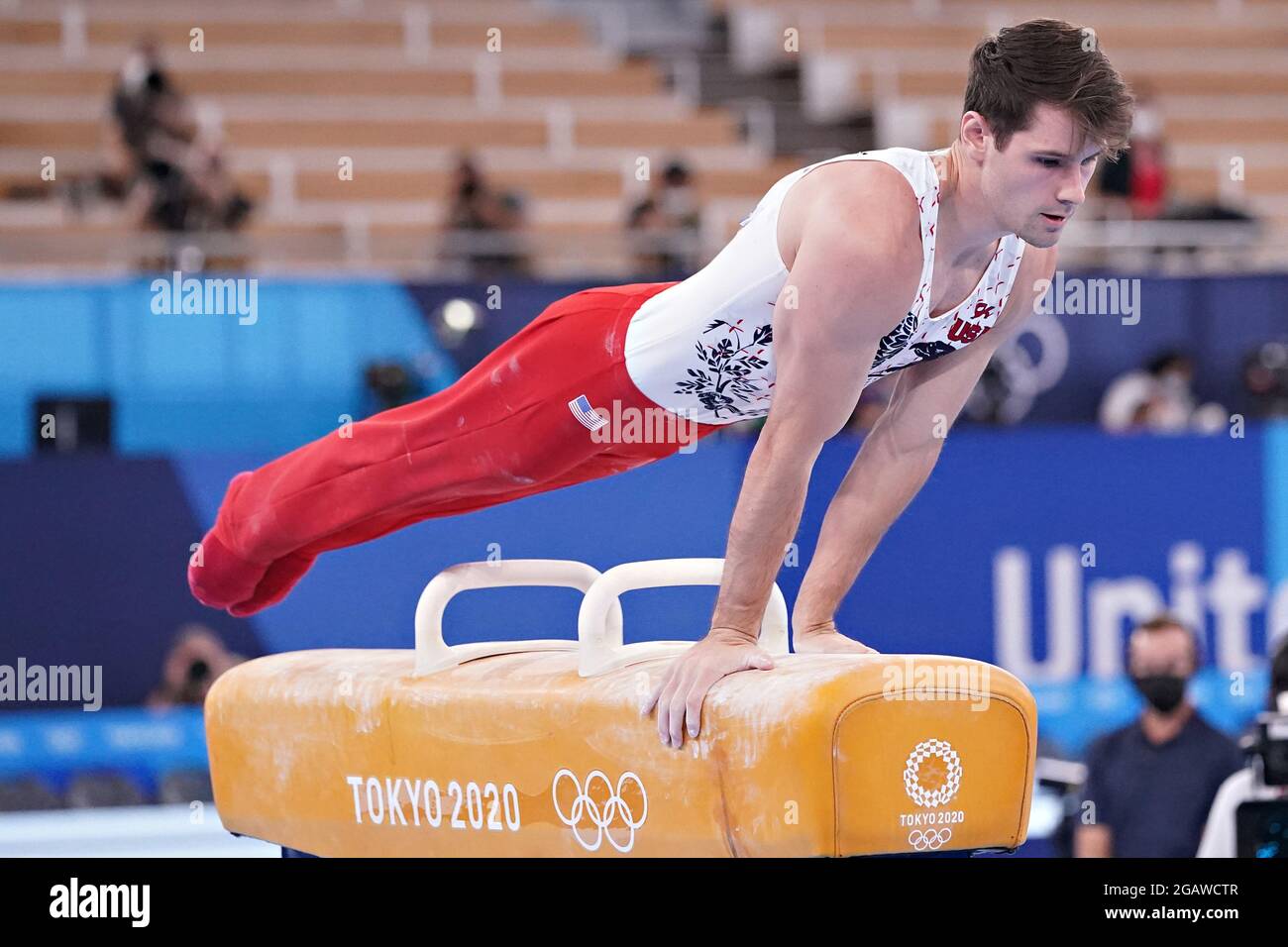 Tokyo, Japan. 01st Aug, 2021. Alec Yoder, of United States, performs on ...