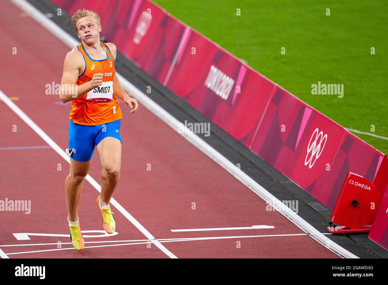 TOKYO, JAPAN - AUGUST 1: Nick Smidt of the Netherlands reacts after he ...