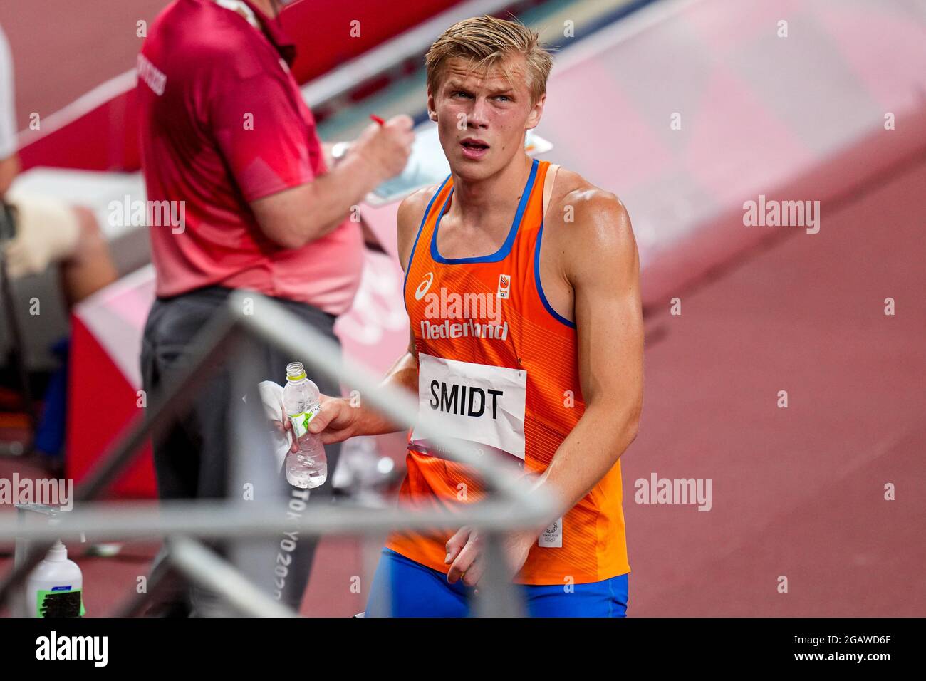 TOKYO, JAPAN - AUGUST 1: Nick Smidt of the Netherlands reacts after he ...