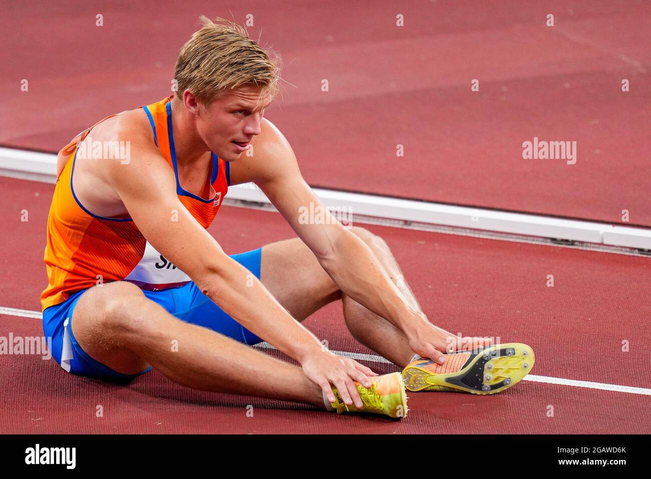 TOKYO, JAPAN - AUGUST 1: Nick Smidt of the Netherlands reacts after he ...