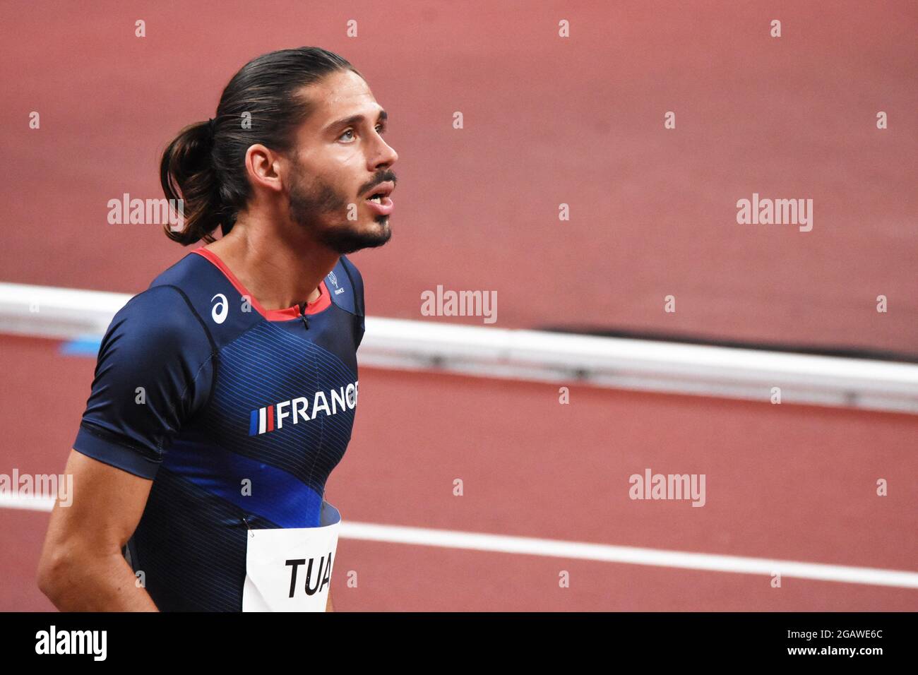 Gabriel Tual (FRA) competes on men's 800m semi-final during the Olympic ...