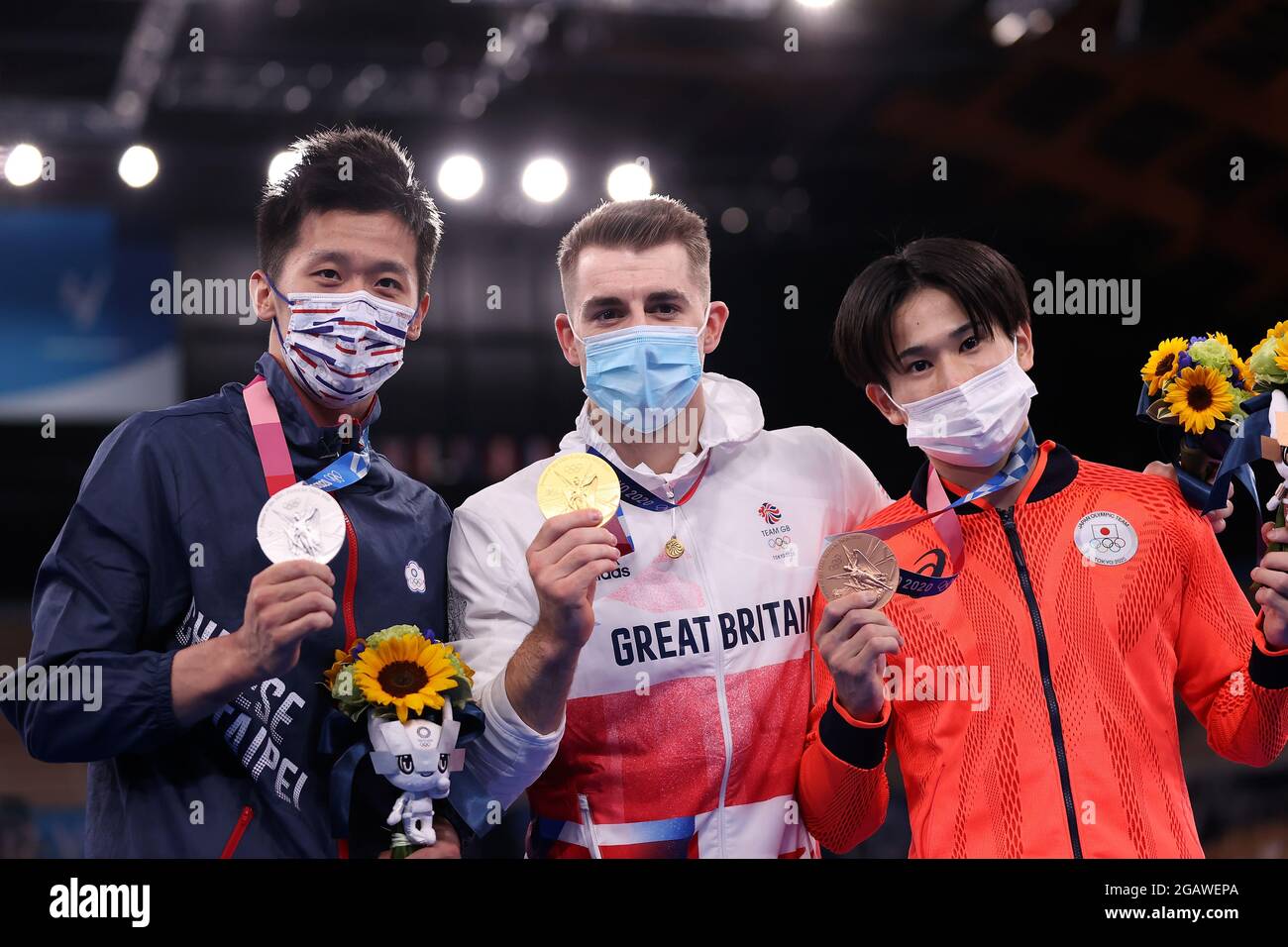 Tokyo, Japan. 1st Aug, 2021. Lee Chih Kai (L) of Chinese Taipei, Max ...