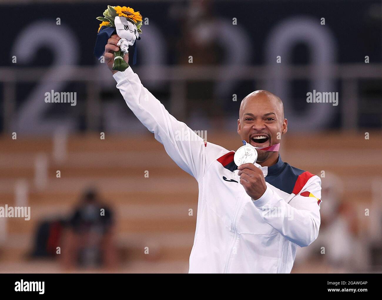 Tokyo, Japan. 1st Aug, 2021. Rayderley Zapata of Spain poses for photos ...