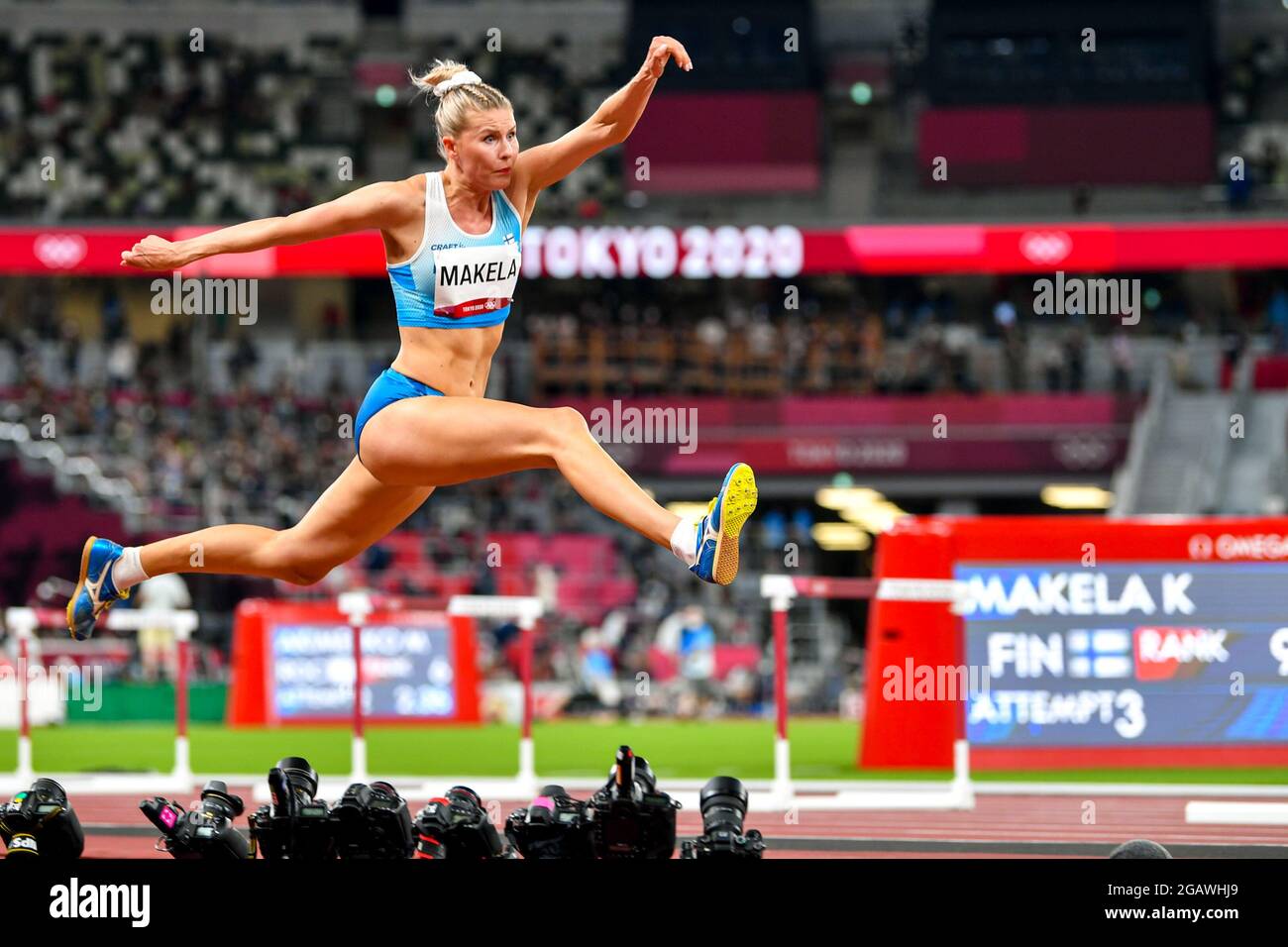 TOKYO, JAPAN - AUGUST 1: Kristiina Makela of Finland competing on Women ...