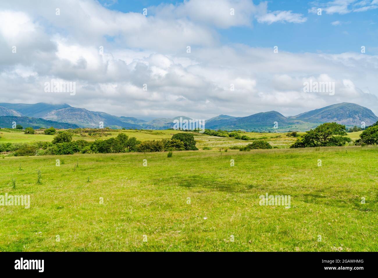 Rural Welsh landscape in Snowdonia region in northwest Wales Stock ...