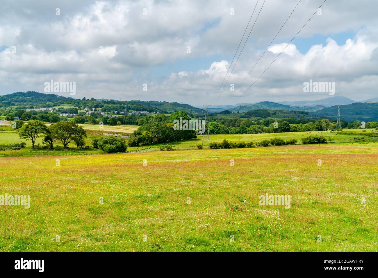 Rural Welsh landscape in Snowdonia region in northwest Wales Stock ...
