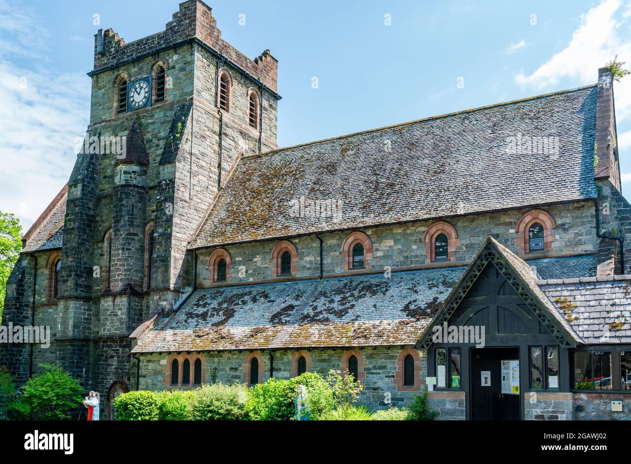 BETWS-Y-COED, WALES - JULY 02, 2021: Grade II listed St Mary's Church ...