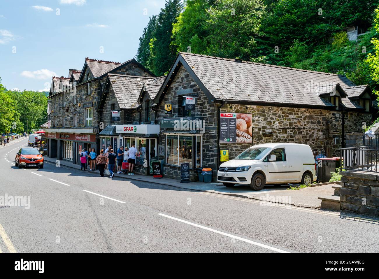 BETWS-Y-COED, WALES - JULY 02, 2021: Betws-y-coed is a picturesque ...