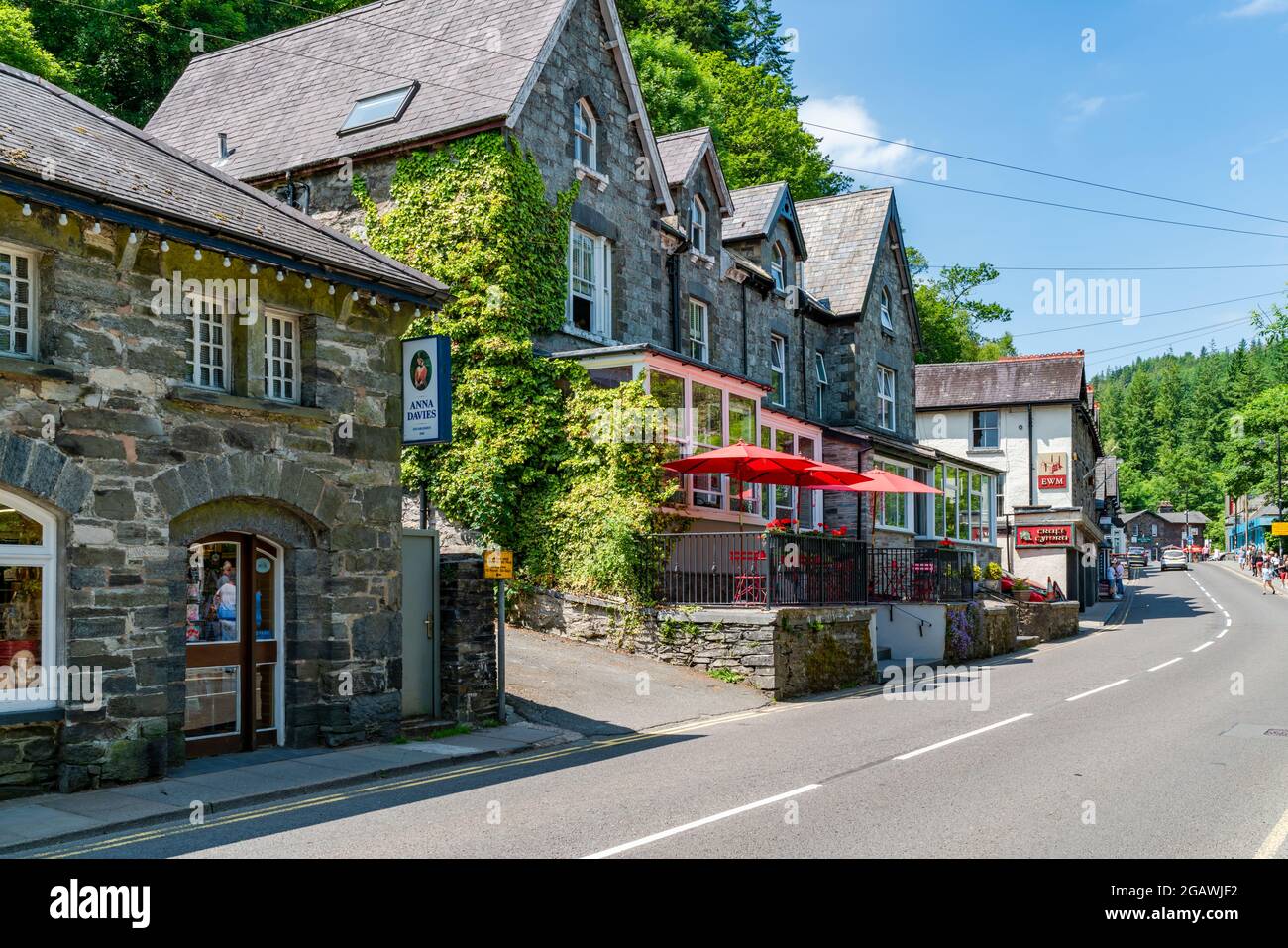 BETWS-Y-COED, WALES - JULY 02, 2021: Betws-y-coed is a picturesque ...