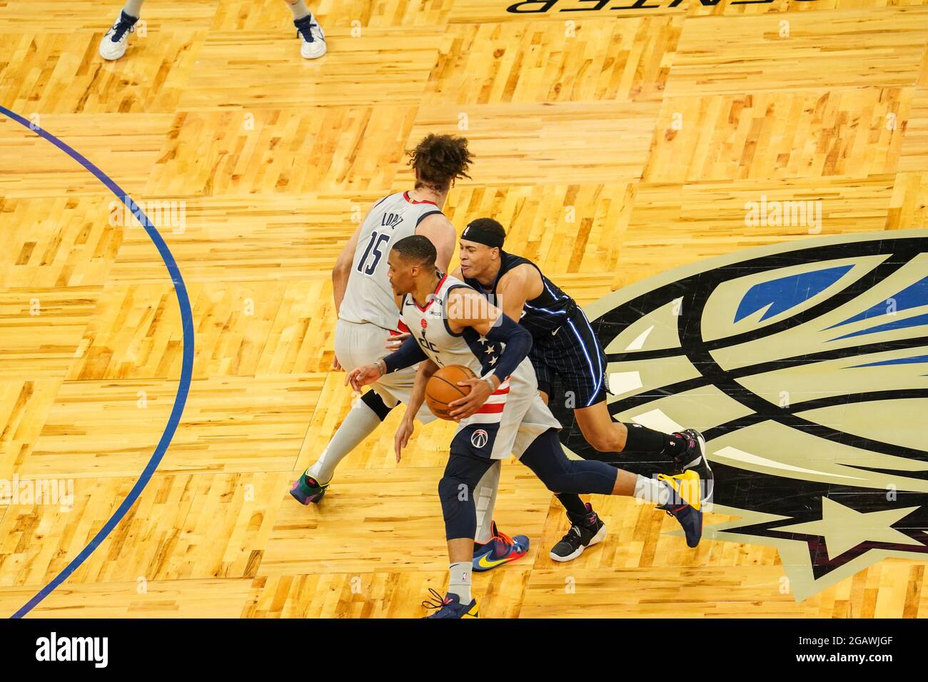 Orlando, Florida, USA, April 7, 2021, Washington Wizards face the ...