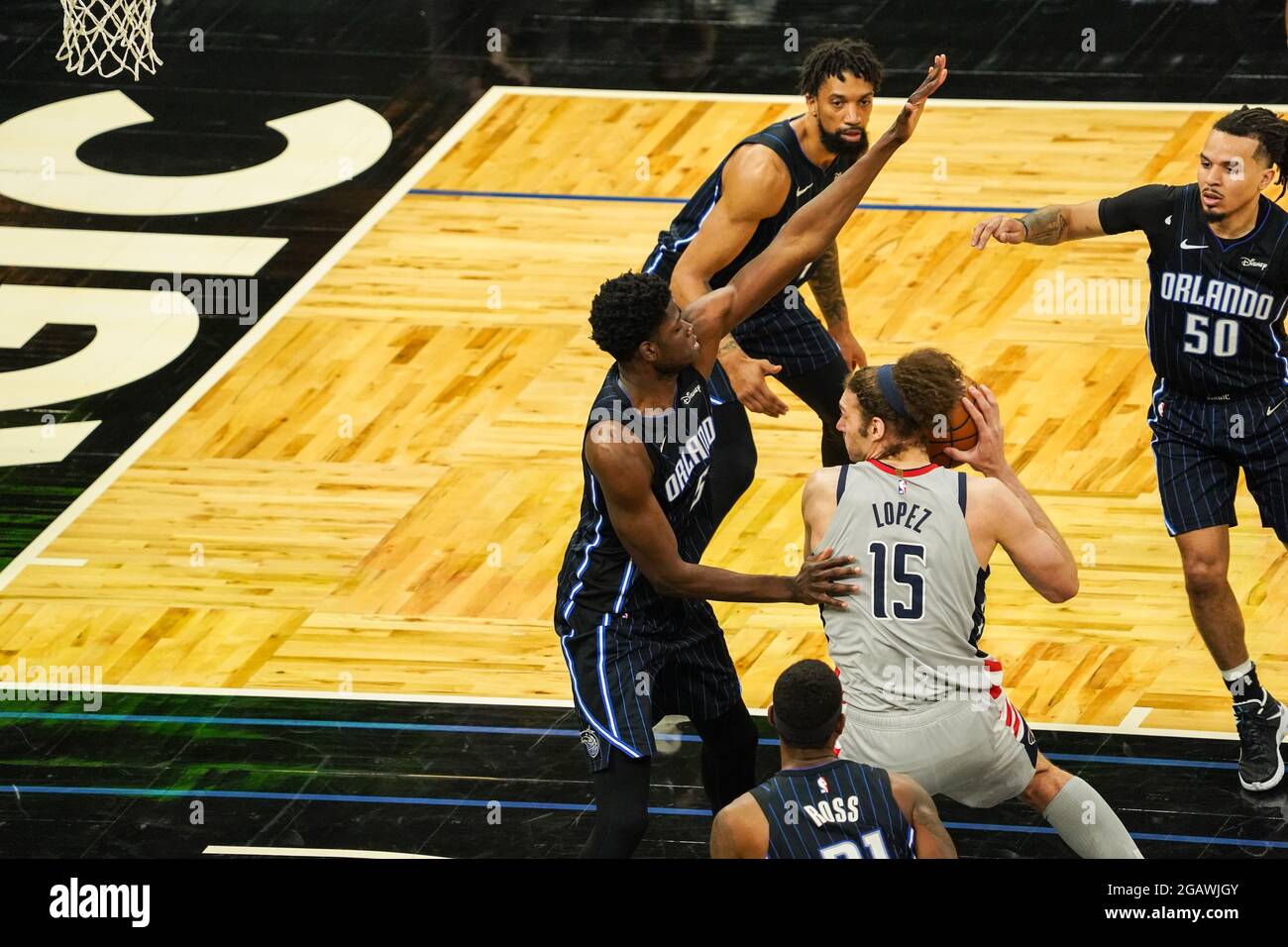 Orlando, Florida, USA, April 7, 2021, Washington Wizards face the ...