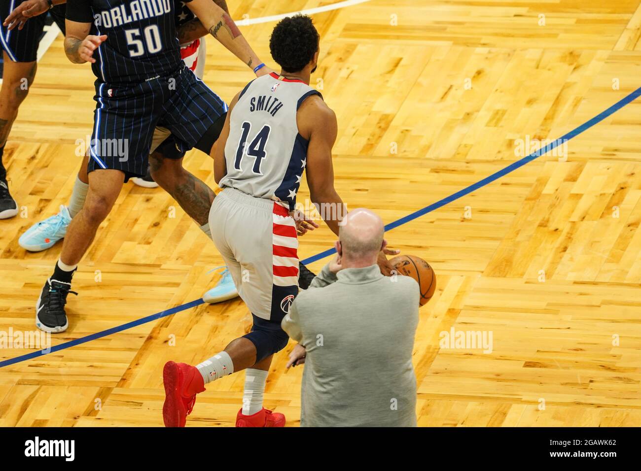 Orlando, Florida, USA, April 7, 2021, Washington Wizards face the ...