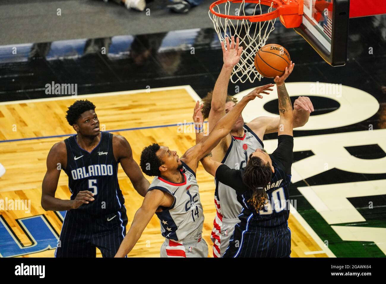 Orlando, Florida, USA, April 7, 2021, Washington Wizards face the ...