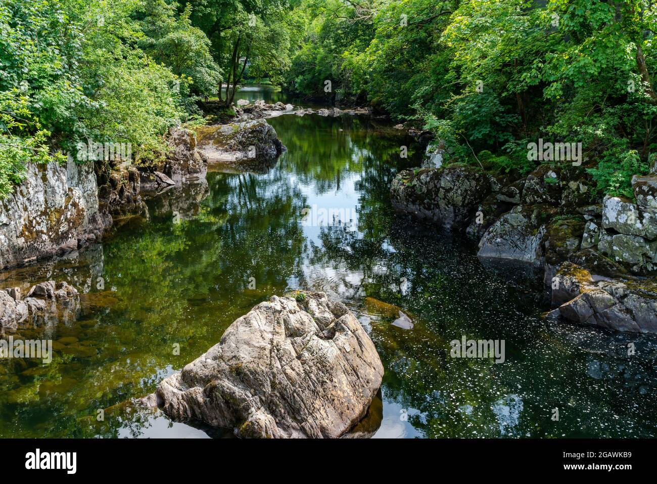 River Llugwy in Betws-y-coed, Wales Stock Photo - Alamy