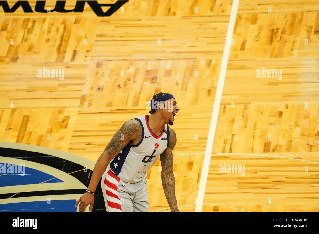 Orlando, Florida, USA, April 7, 2021, Washington Wizards face the ...