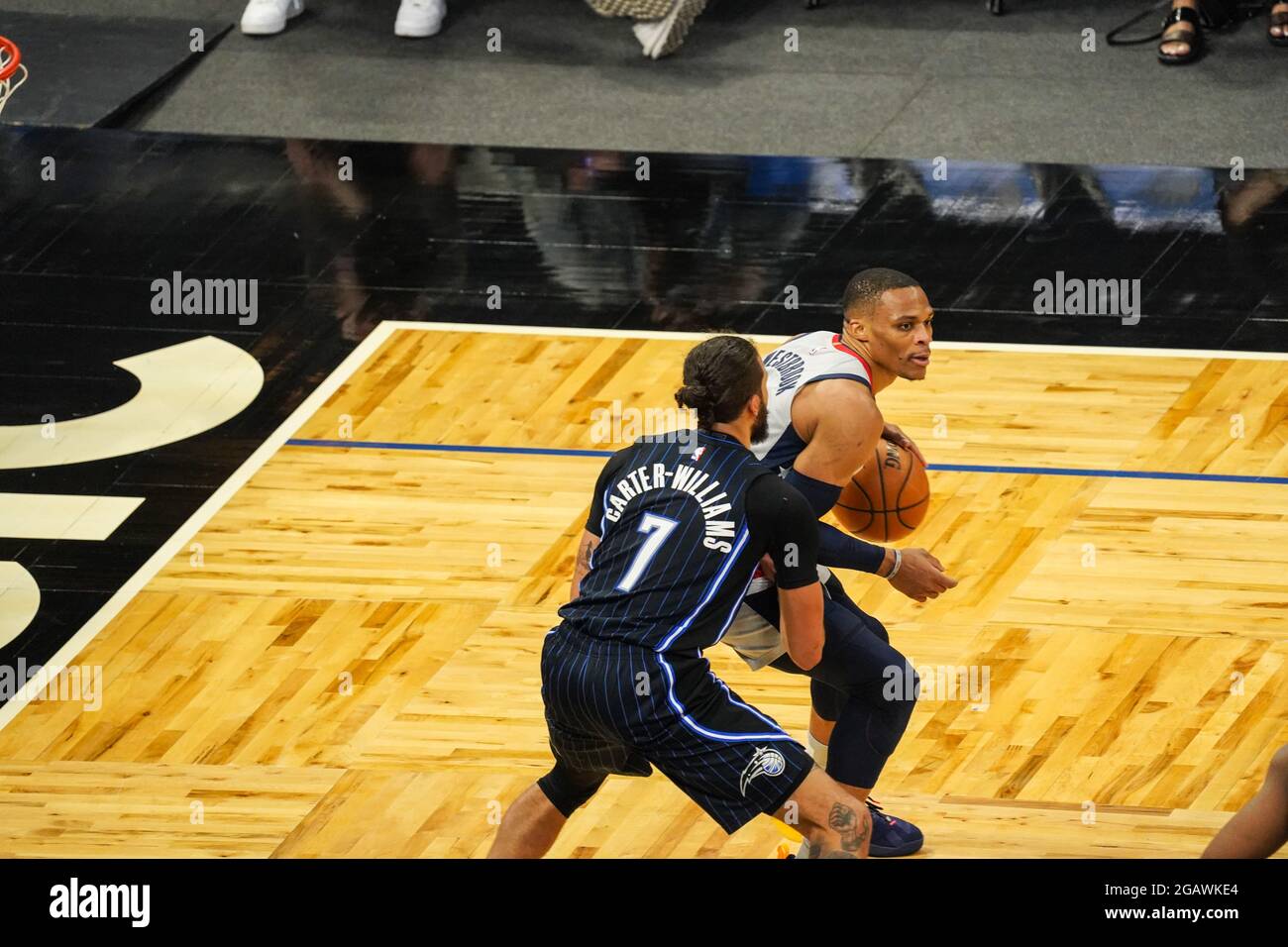 Orlando, Florida, USA, April 7, 2021, Washington Wizards face the ...