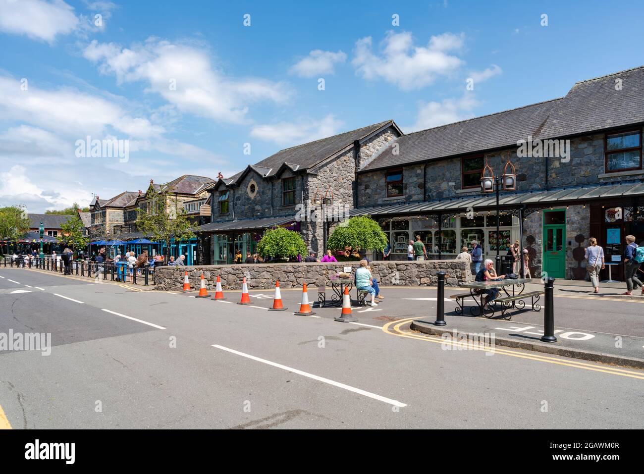 BETWS-Y-COED, WALES - JULY 02, 2021: Betws-y-coed is a picturesque ...