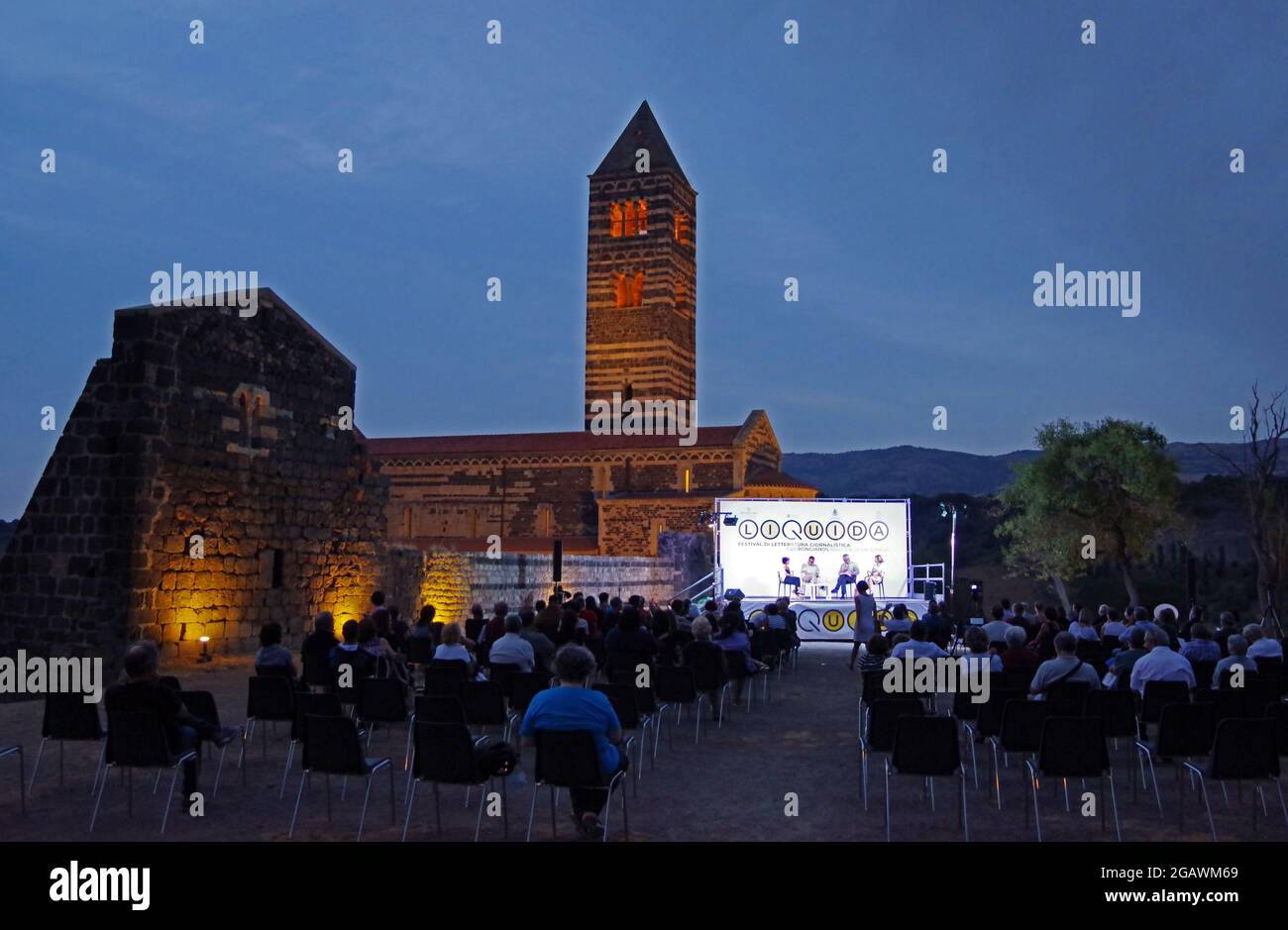 Codrongianos, Sardinia, Italy. Liquida Festival Journalism 2021 beside ...