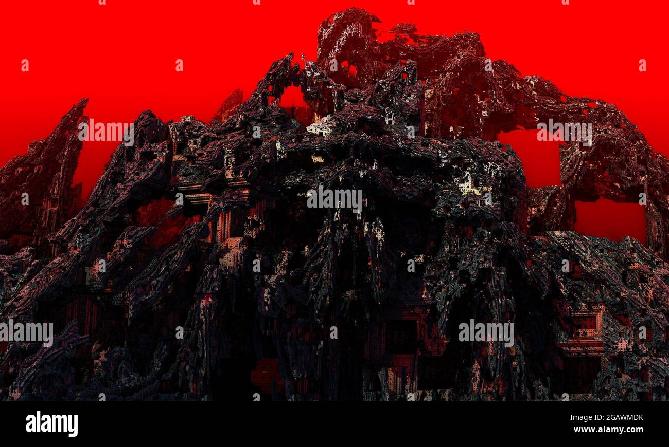 Bloody rutile mountain. Rusty rocks textured metal textured surface ...