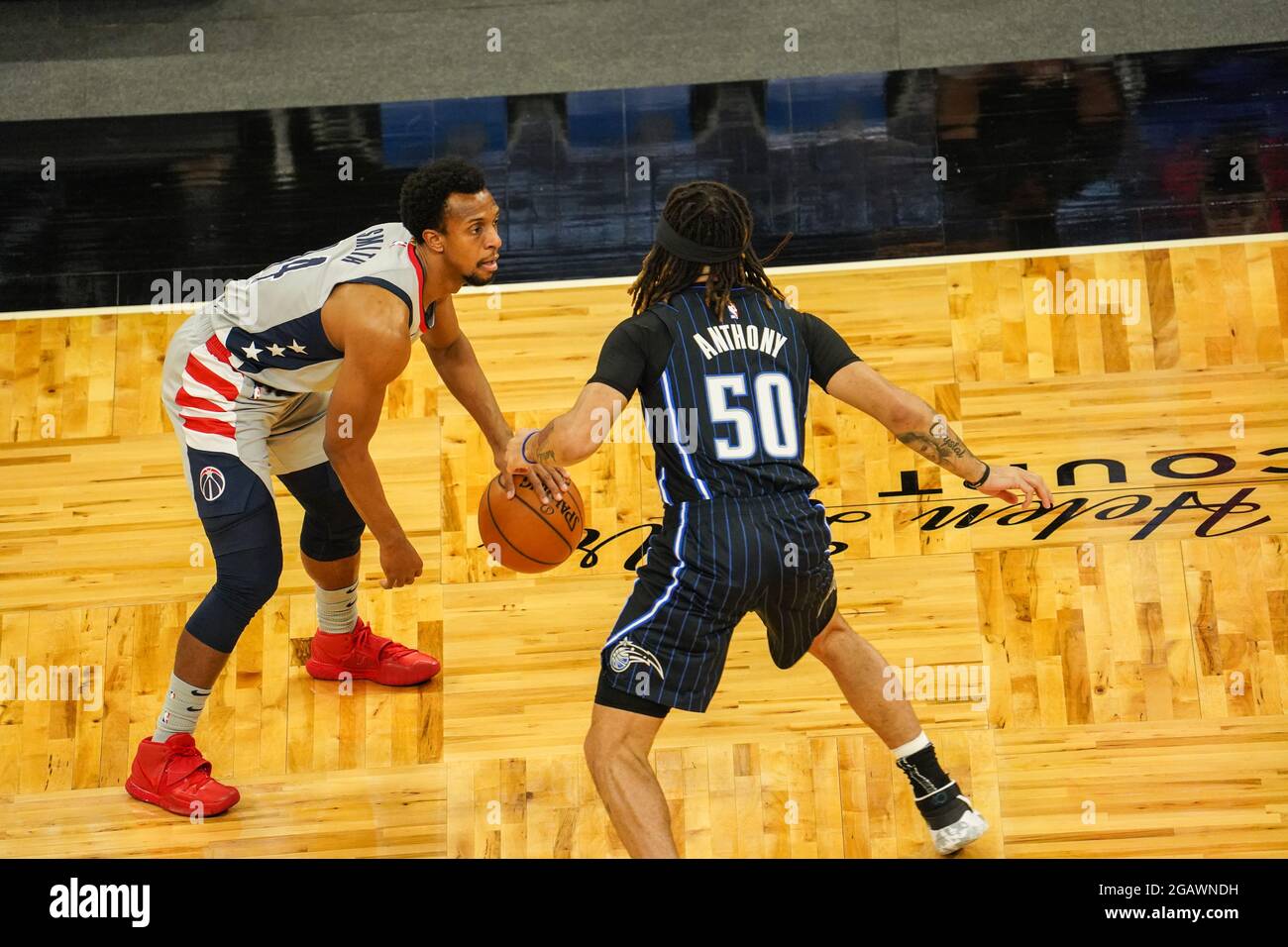 Orlando, Florida, USA, April 7, 2021, Washington Wizards face the ...
