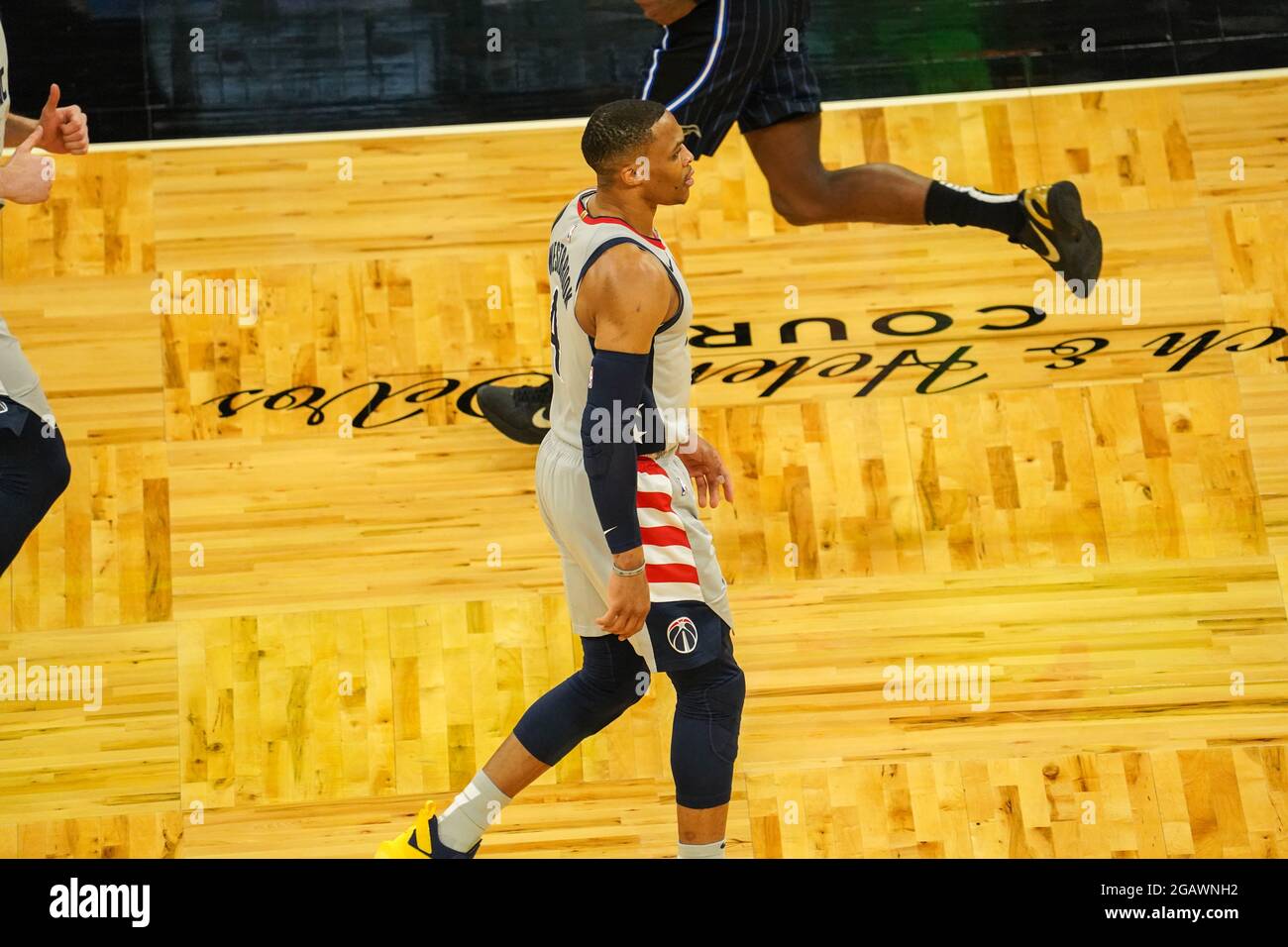 Orlando, Florida, USA, April 7, 2021, Washington Wizards face the ...