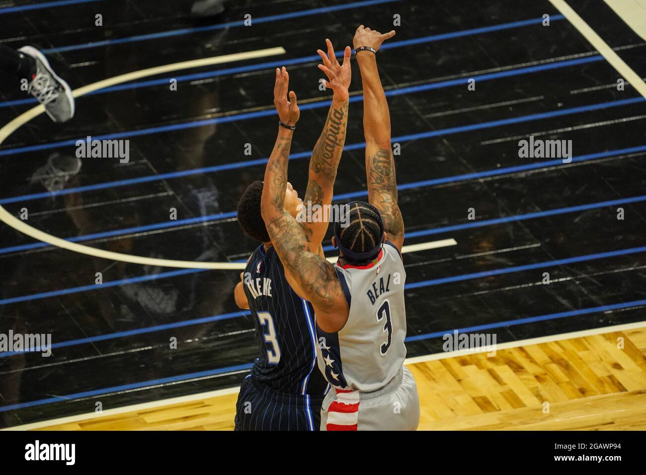 Orlando, Florida, USA, April 7, 2021, Washington Wizards face the ...